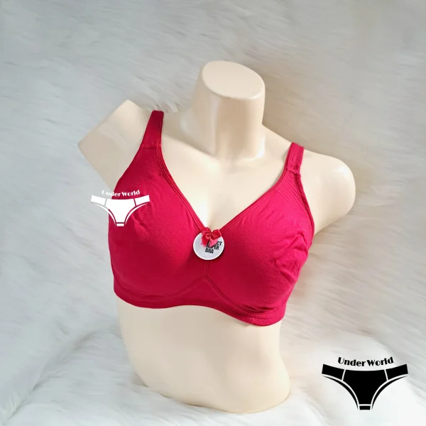 JOCKY Original Ruby Red Soft Cotton Non Wired Bra for Women and Girl's ...